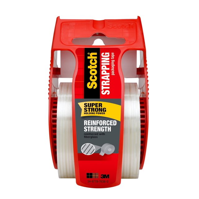 Scotch Reinforced Strength Shipping Strapping Tape, Clear, 1.88 in. x ...