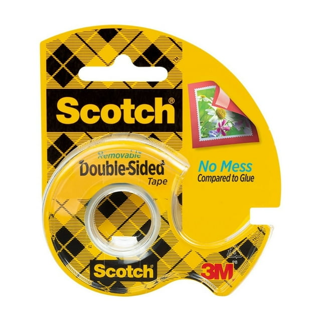 Scotch Removable Double Sided Tape, 3/4 in x 200 in, 1 Dispenser ...