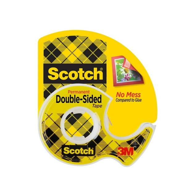 Scotch Removable Double-coated Tape, 3/4 in. x 400 in. - Walmart ...