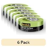 (6 pack) Scotch Rough Surface Painters Tape, Green, 1.41 inches x 60.1 ...