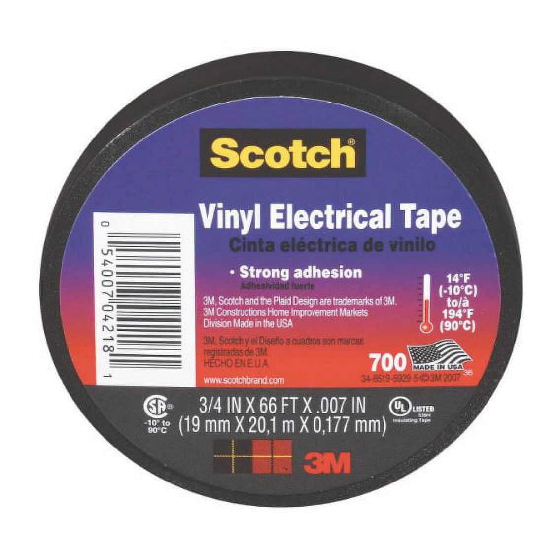 Scotch Scotch 700 Vinyl Electrical Tape, 3/4" X 66' Black - Walmart.com