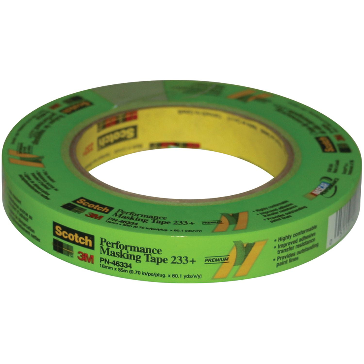 3M 46334 Scotch 18 mm x 55 m 233+ Performance Tape - Walmart.com