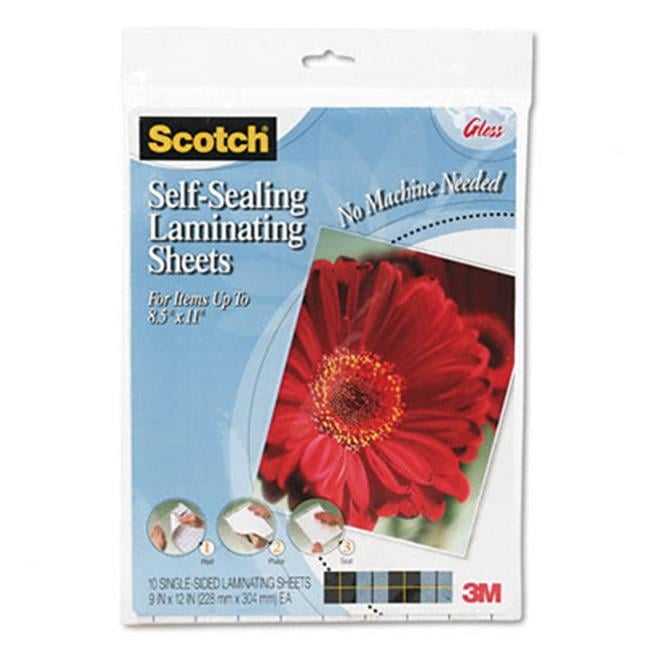 Scotch Self-Sealing Laminating Sheets- 6.0 mil- 8-1/2 x 11- 10/Pack ...