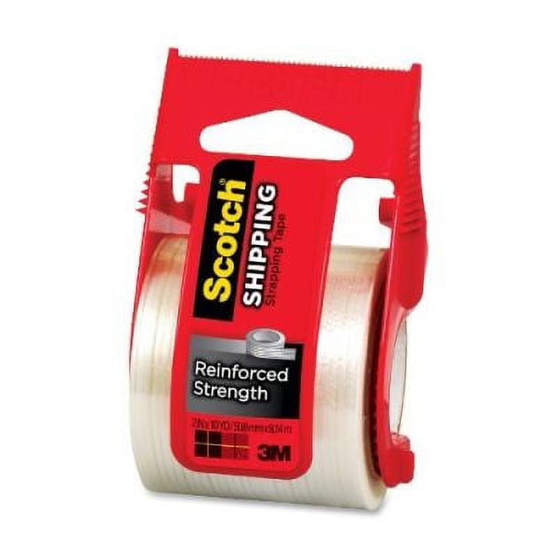Scotch Shipping Strapping Tape & Dispenser 2" x 10yds 1 ea (Pack of 6 ...