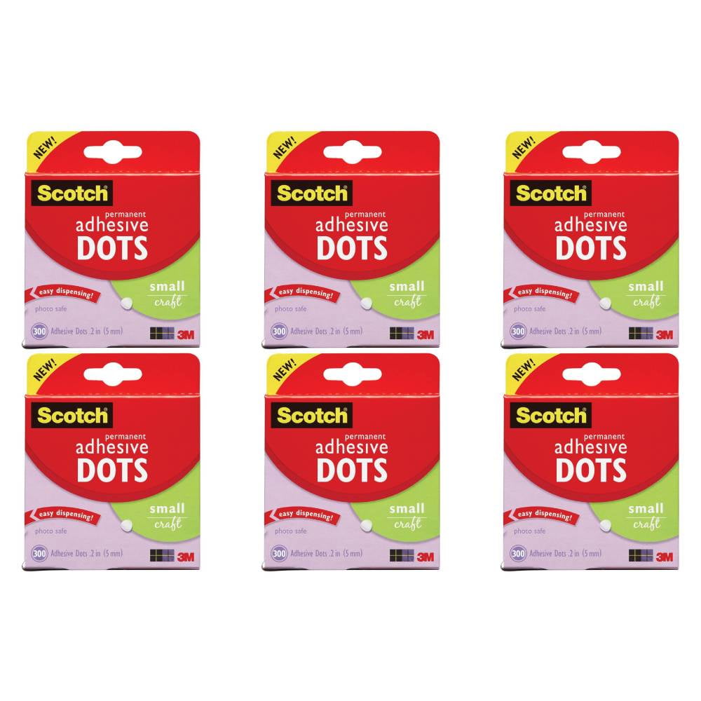 Scotch Small Adhesive Dots Tape 010-300M Craft Photo Easy Dispense ...