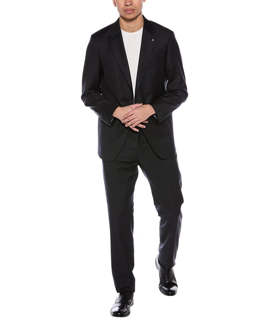 Scotch & Soda mens 2pc Wool Modern Fit Suit, 40R, Black - Walmart.com