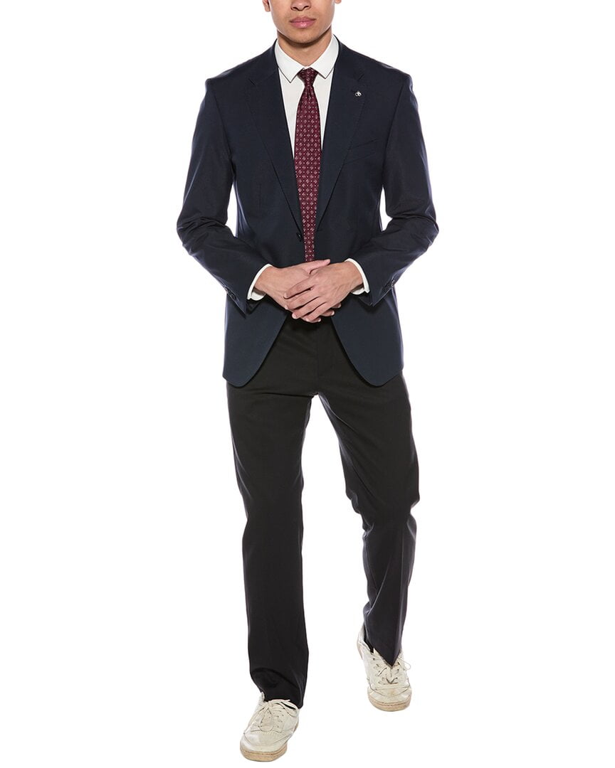 Scotch & Soda mens Nested Traveler Tech Suit Jacket, 44R, Blue ...