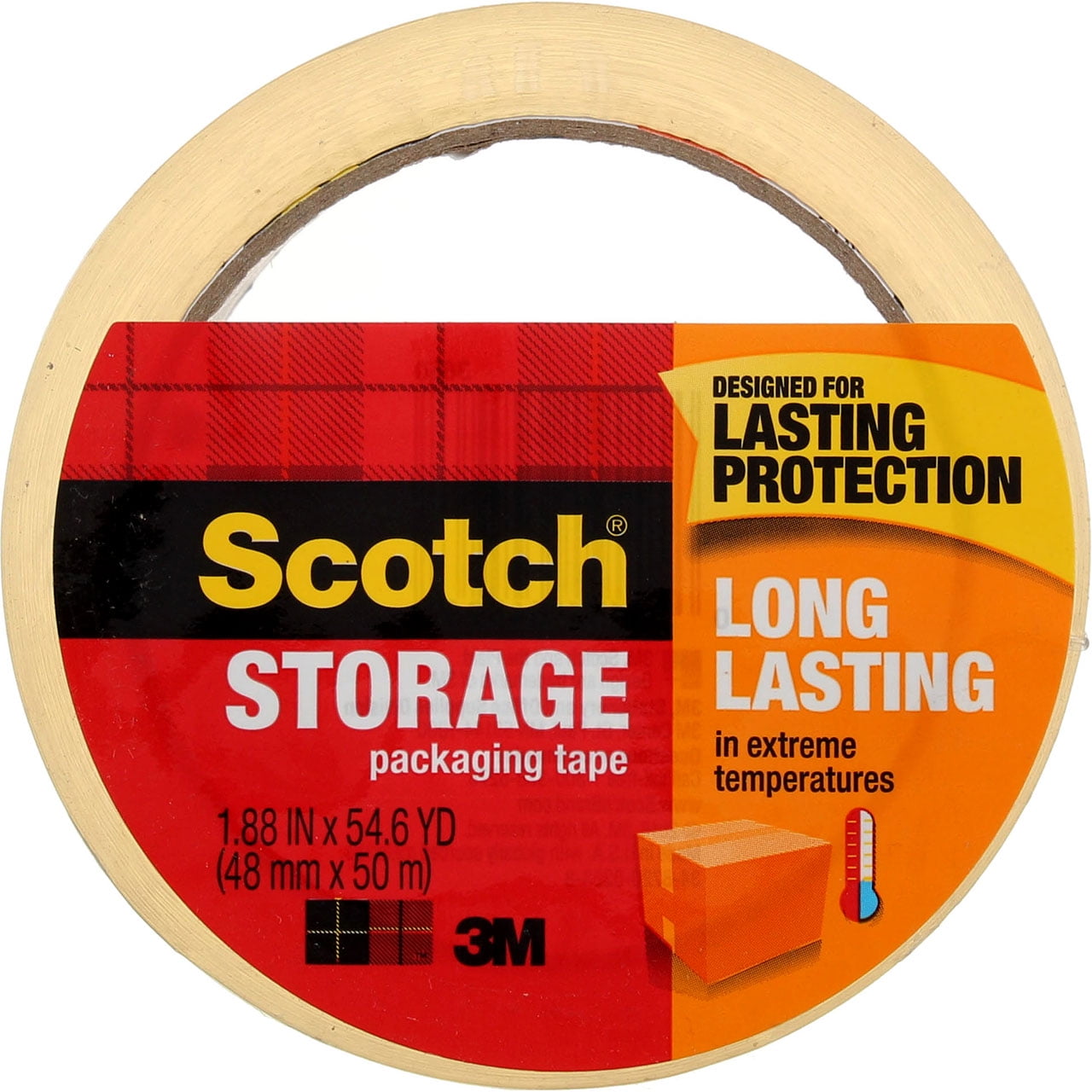 Scotch Storage Packaging Tape, Clear, Long Lasting, 1.88in X 54.6yd ...