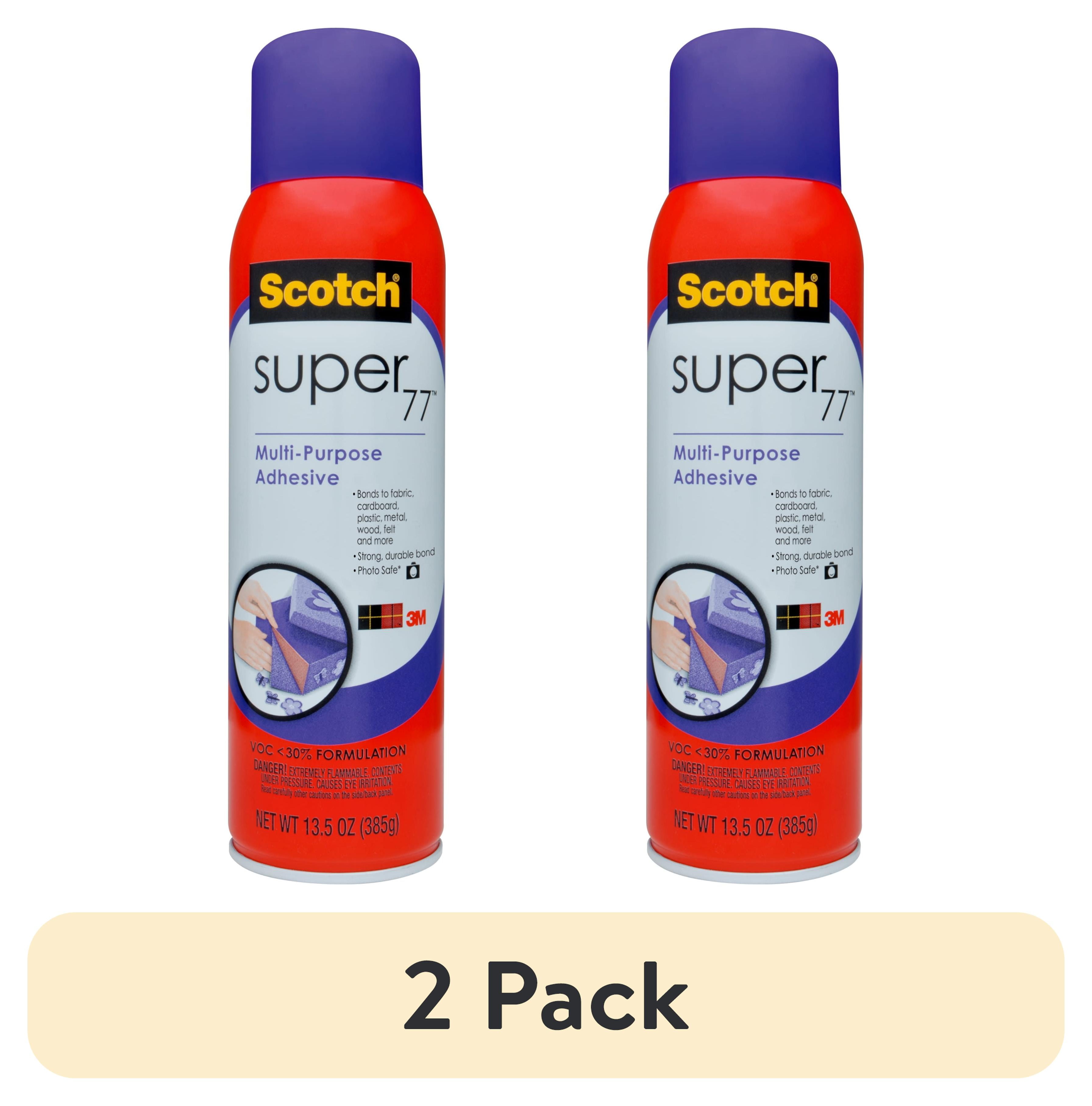 (2 pack) Scotch Super 77 Multi-Purpose Spray Adhesive, 13.5 Oz ...