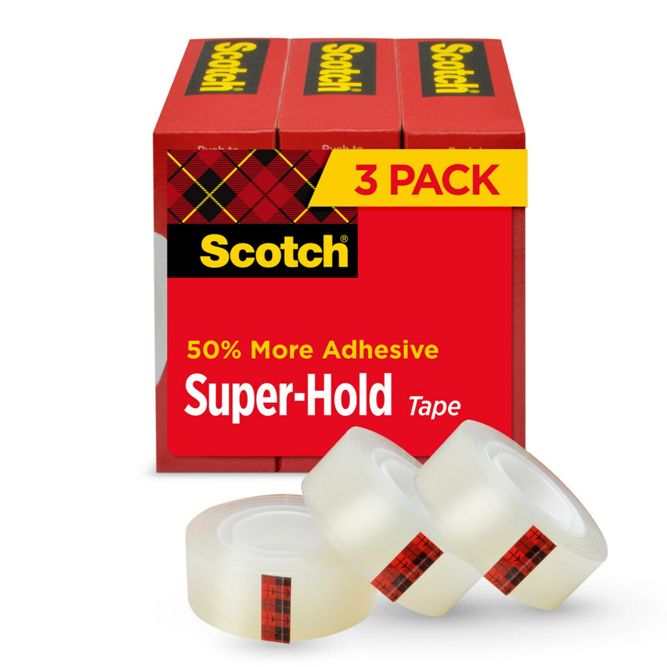 Scotch Super Hold Tape, Clear, 3/4 in x 800 in per Roll, 3 Rolls ...