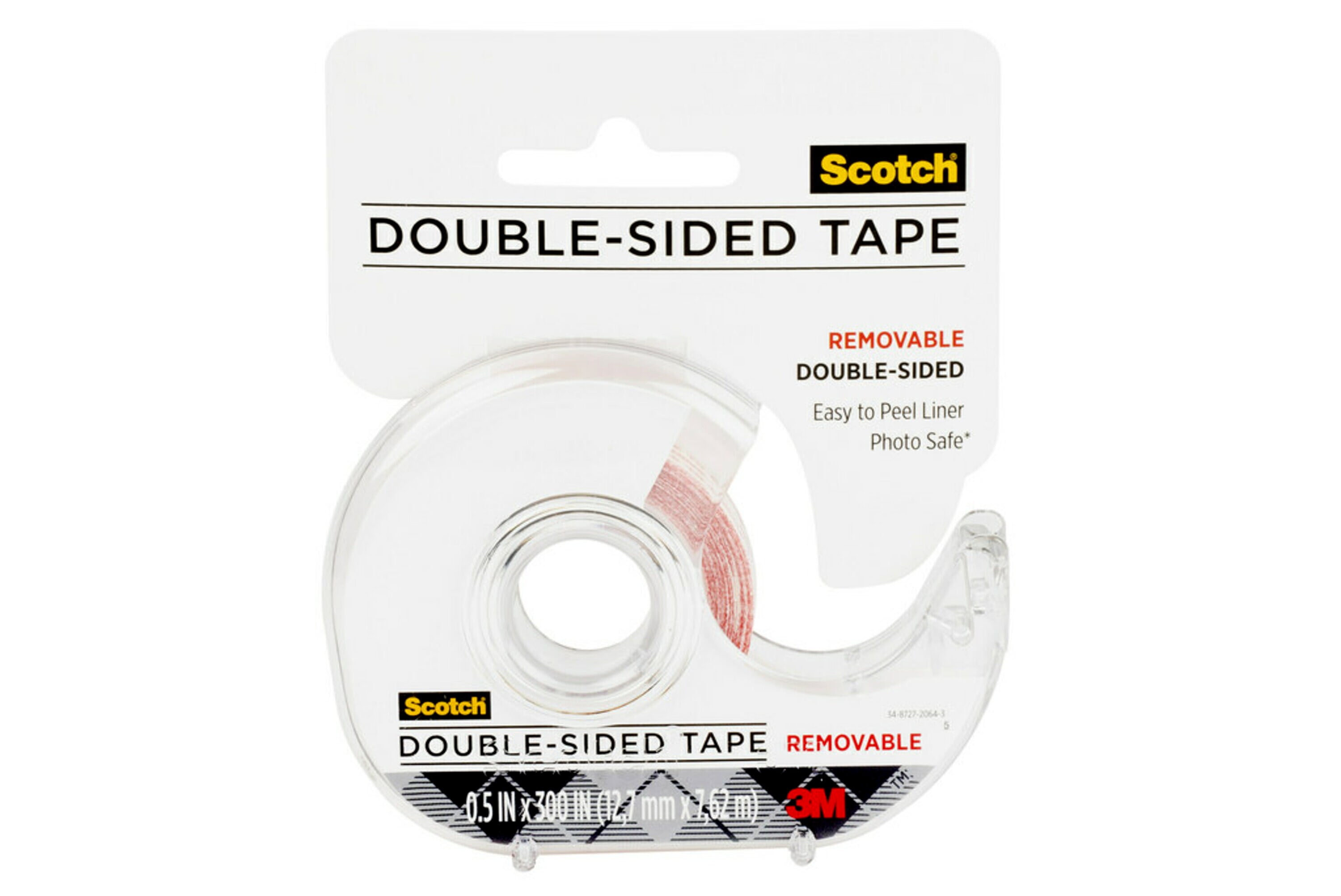 Scotch® Tape Double Sided Removable, 1/2 in x 300 in, 1/Pack - Walmart.com