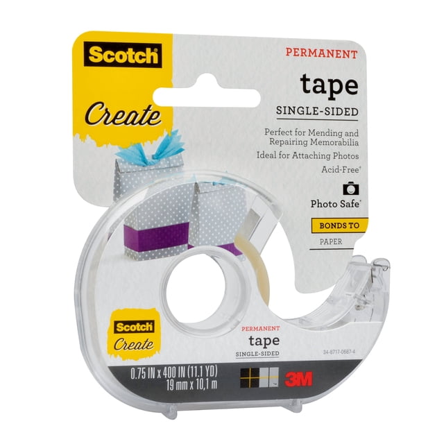 Scotch Tape Single Sided 001-CFT, 3/4 in x 400 in - Walmart Business ...