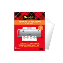 Scotch Thermal Laminating Pouches, 15 Count, 8.5" x 11", 3 Mil ...