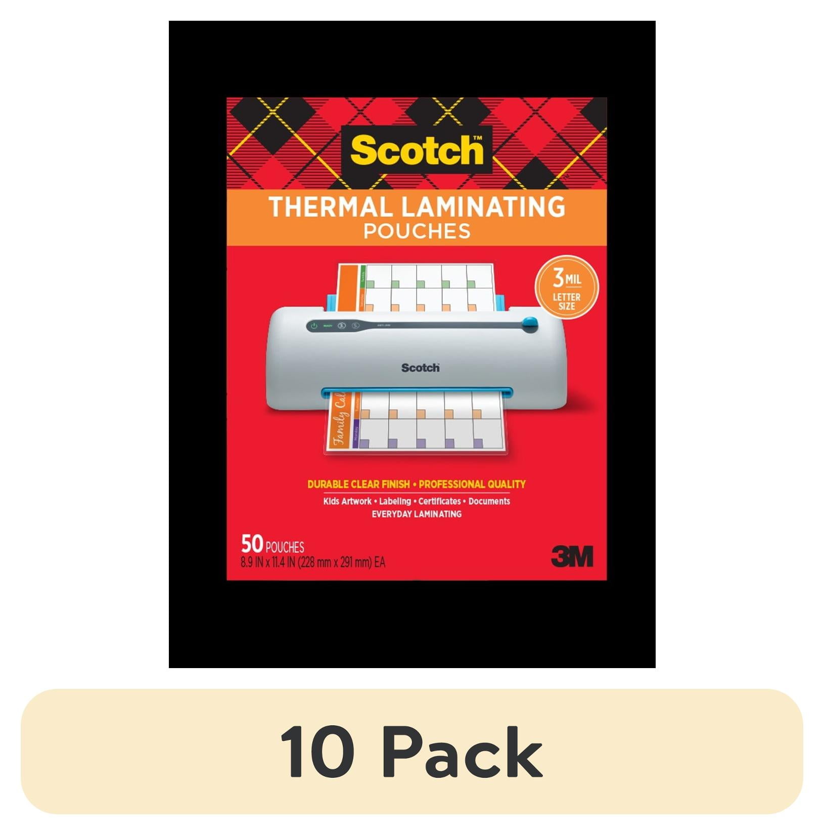 (10 pack) Scotch Thermal Laminating Pouches, 50 Count, 8.5in x 11in, 3 ...