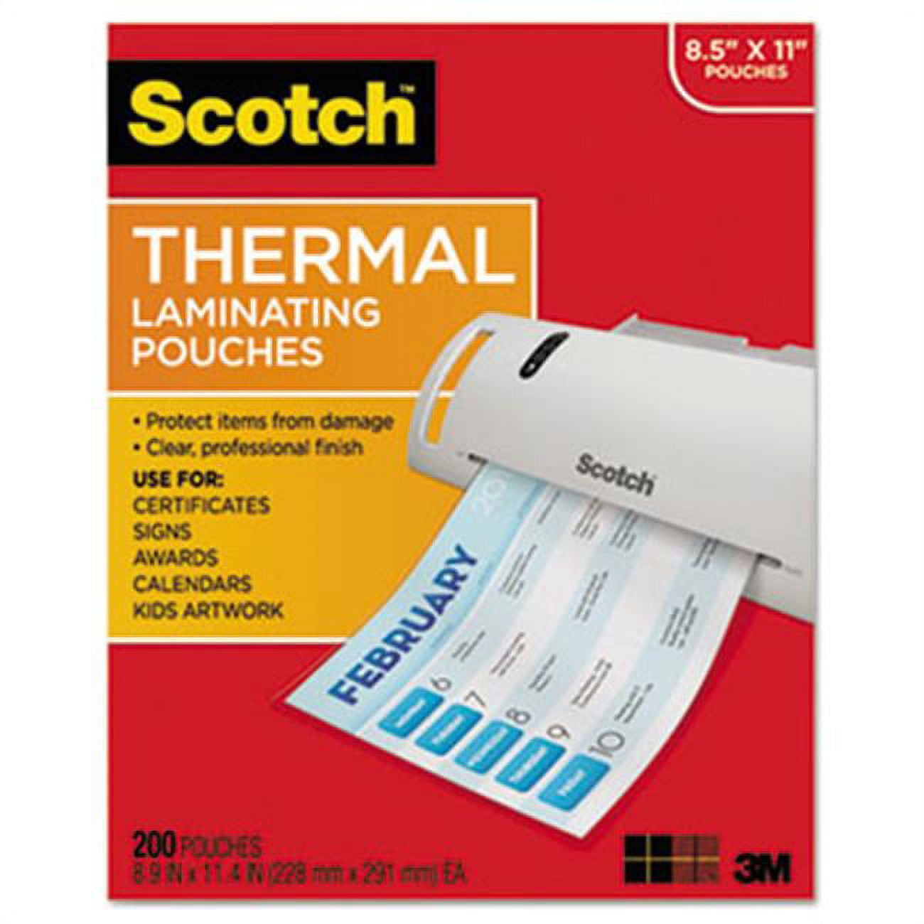 Scotch Thermal Pouches 8.9x11.4 in for Office Supplies - Walmart ...