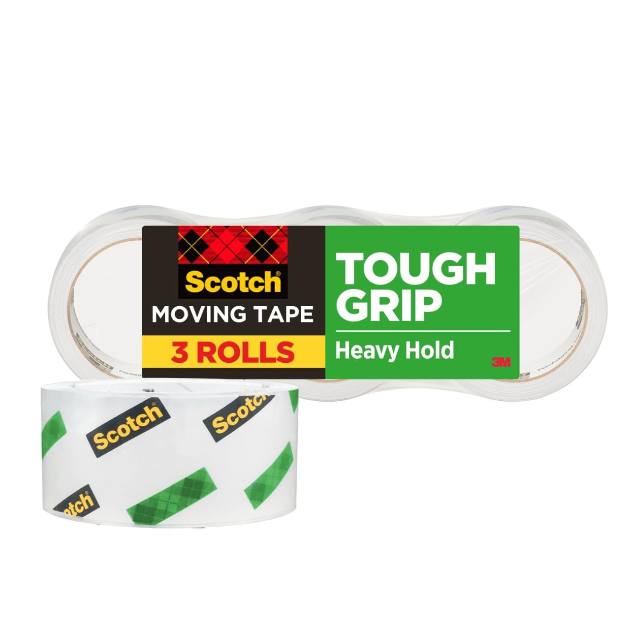 Scotch Tough Grip Moving Packing Tape, Clear, Moving Tape That Secures ...