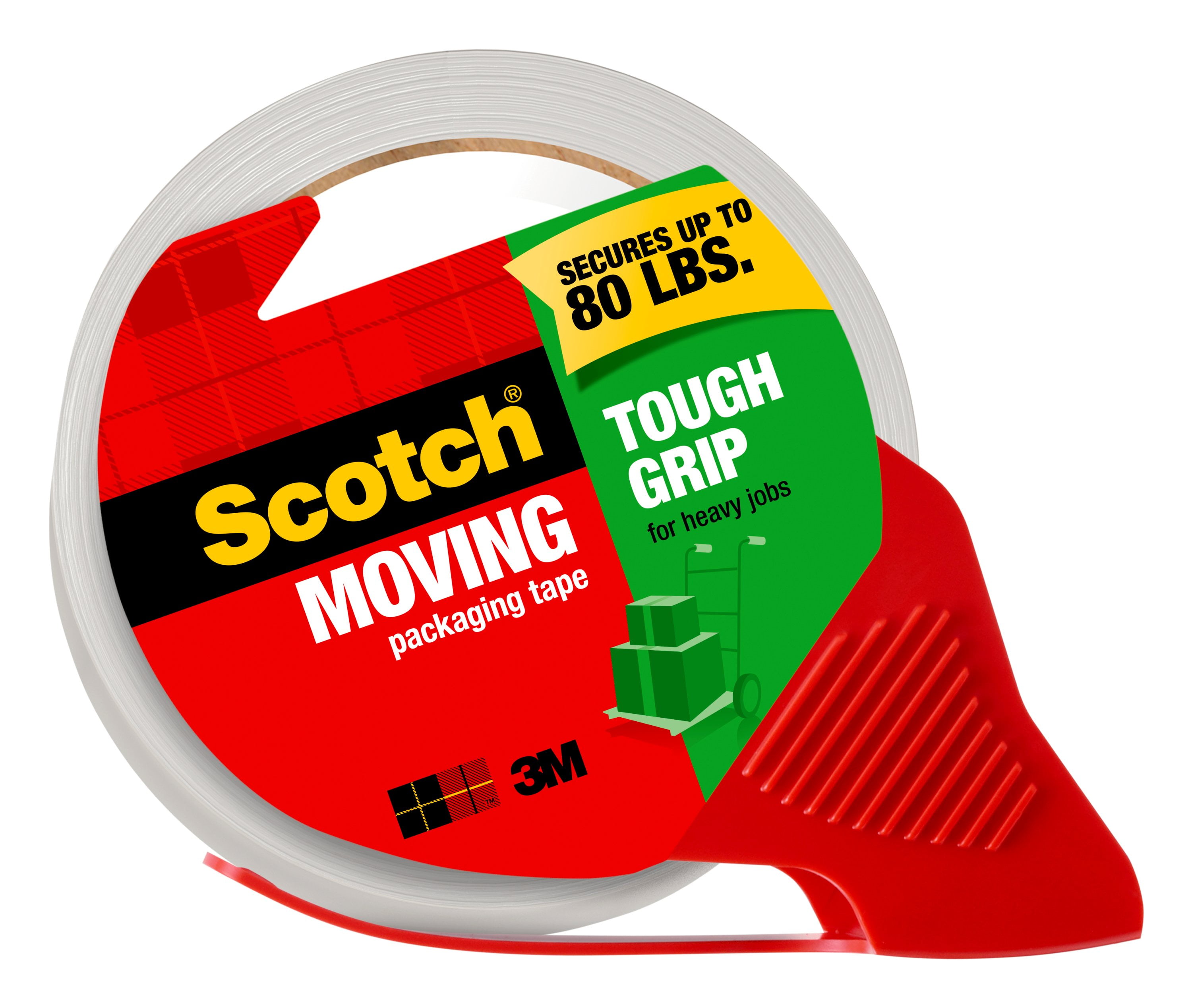Scotch Tough Grip Packaging Tape, Clear, 1.88 in x 38.2 yd, 1 Dispenser ...