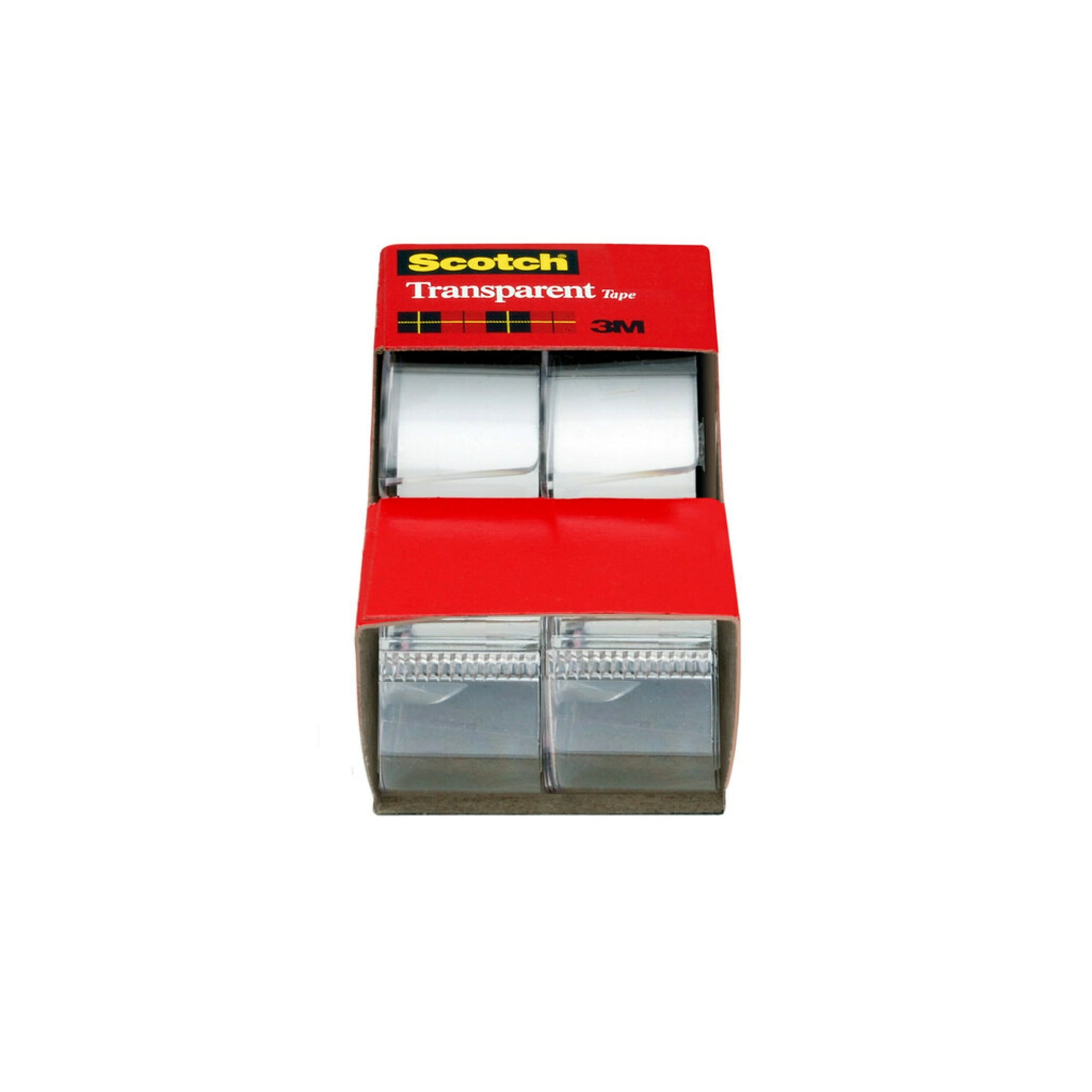 Scotch Clear Gloss Transparent Tape, 3/4 in. x 250 in., 2 Dispensers ...
