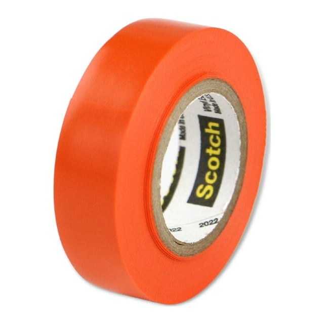 Scotch Vinyl Color Coding Electrical Tape 35, 1/2 in x 20 ft, Orange ...