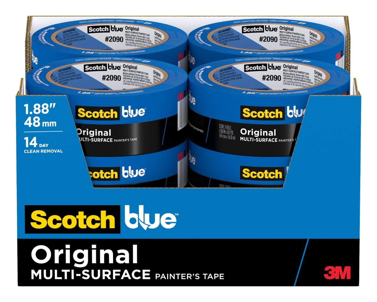 ScotchBlue Original Multi-Surface Painter's Tape, 1.88 Inches x 60 ...