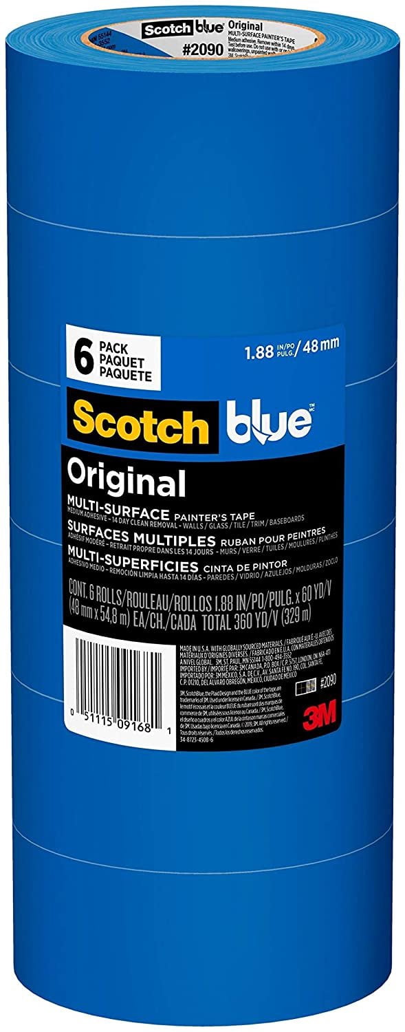 3M ScotchBlue Original Multi-Surface Painters Tape, 2090, 1.88 inch x ...