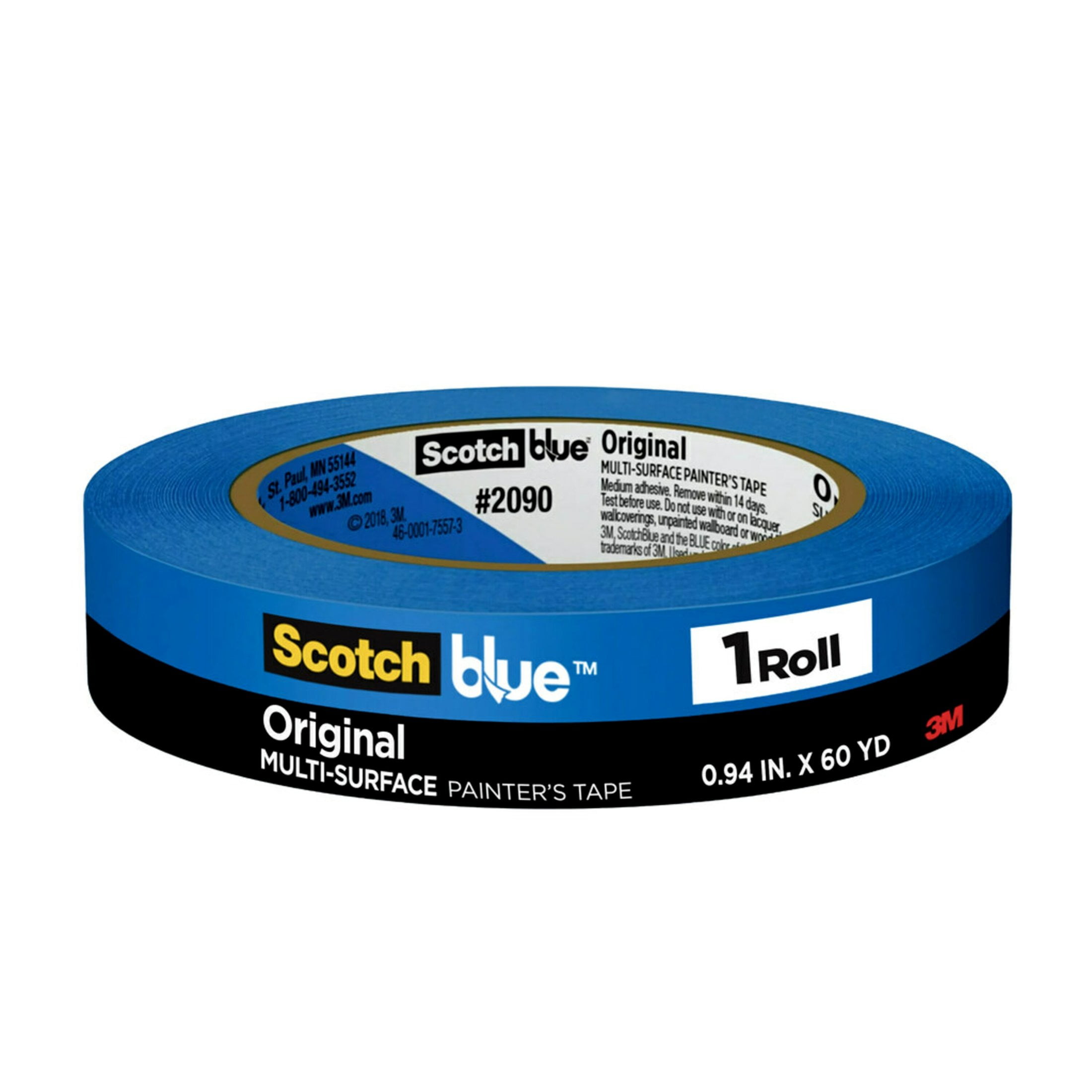 Scotch Blue Painter's Tape, 0.94 in. x 60 yd., 1 Pack, Original Multi ...