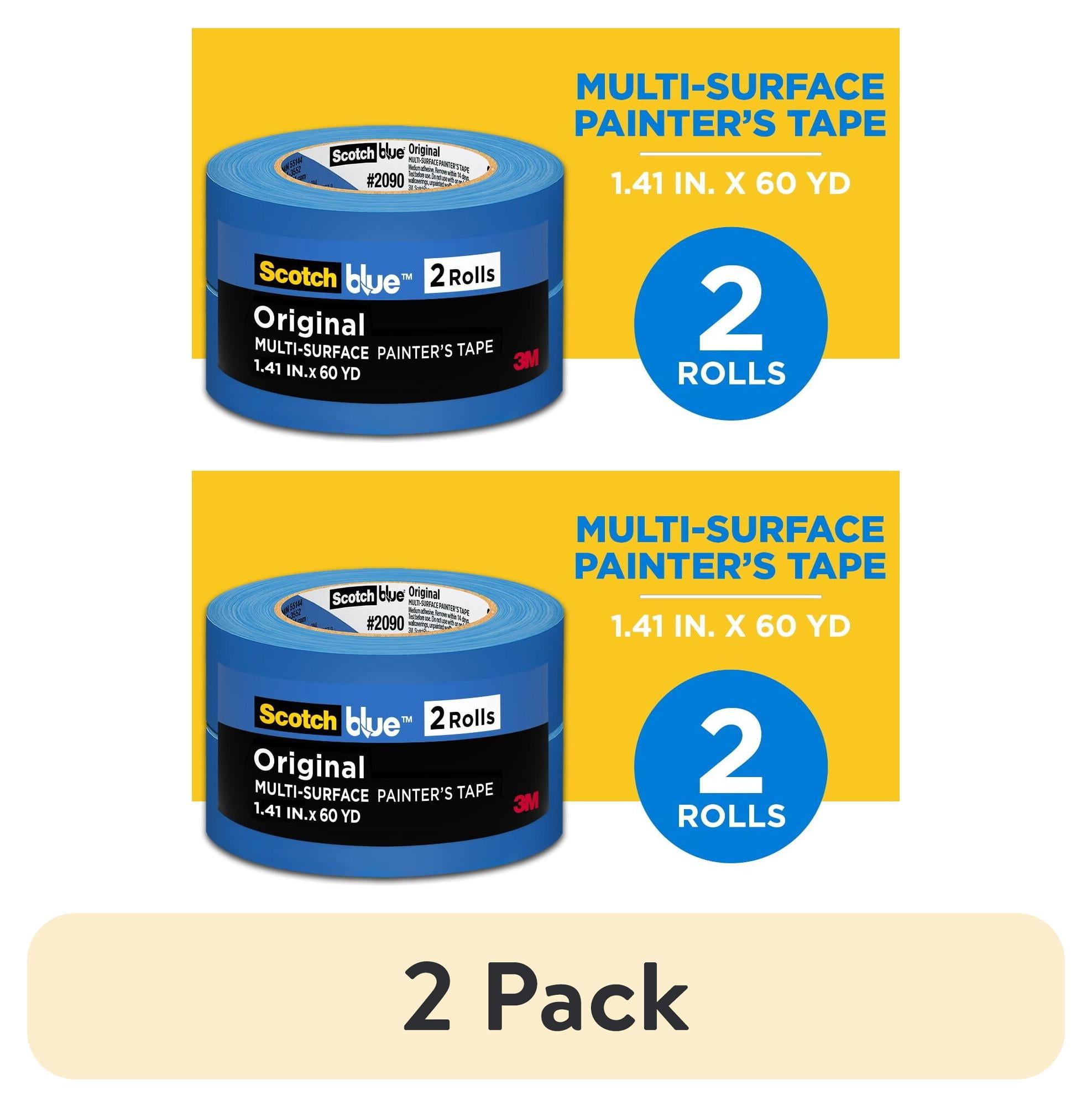 (2 pack) ScotchBlue Original Painter's Tape, Blue, 1.41 in x 60 yd, 2 ...