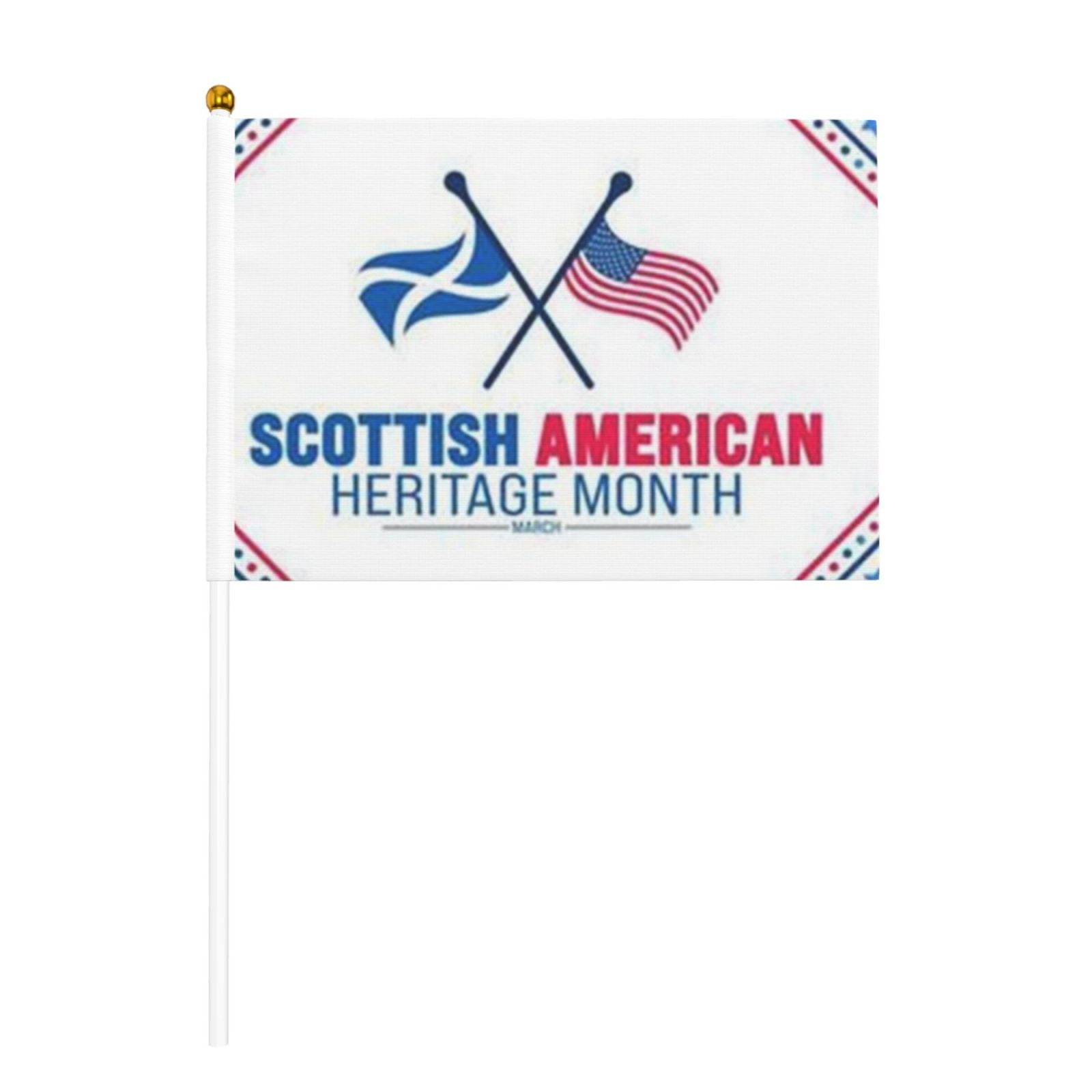 Scotish-American Heritage Month Flag Small Mini Hand Held Flags Small ...