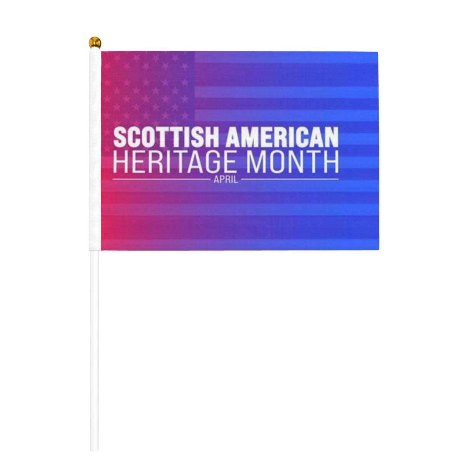 Scotish-American Heritage Month Flag Small Mini Hand Held Flags Small ...