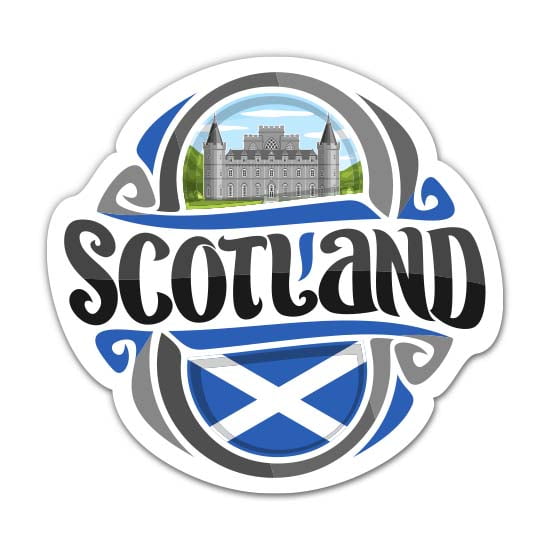 Scotland - 8" Vinyl Sticker - For Car Laptop I-Pad - Waterproof Decal ...