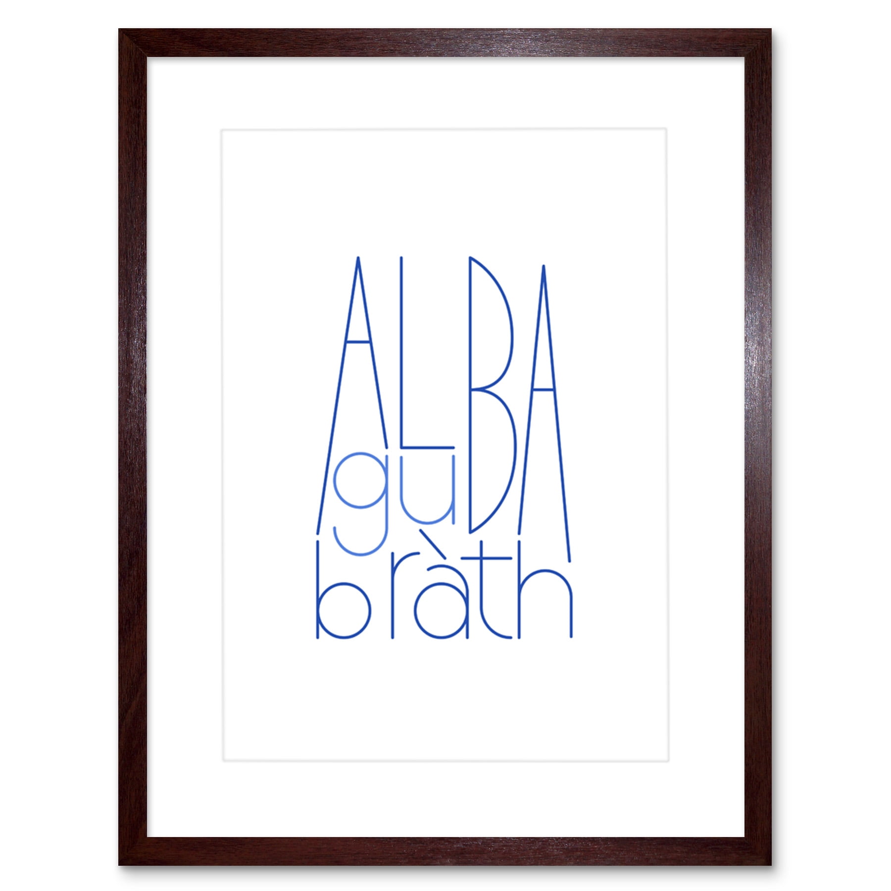 Scotland Alba Gu Brath Framed Wall Art Print - Walmart.com