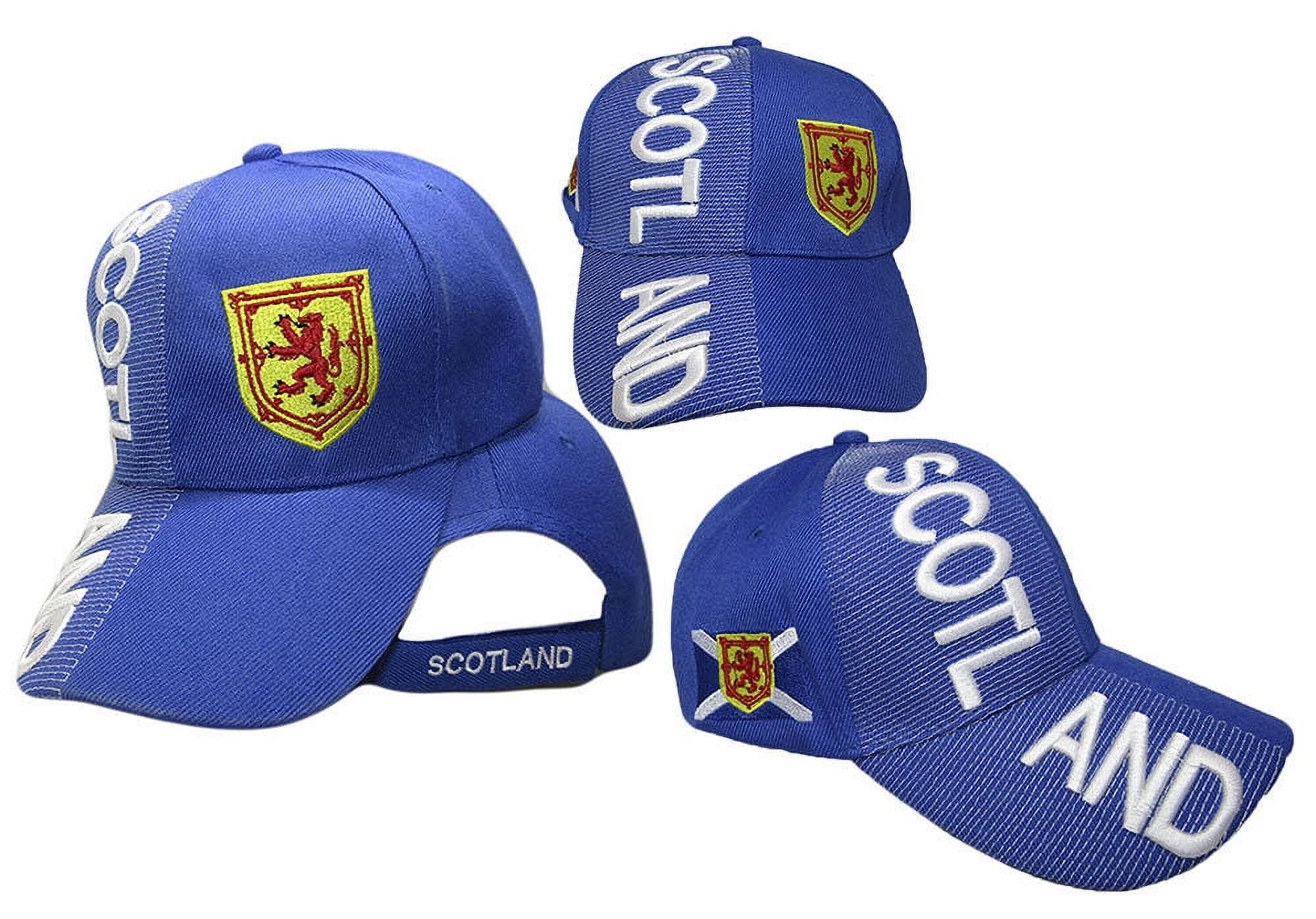 Scotland Country Letters Emblem Lion Royal Blue 3-D Embroidered Cap Hat ...