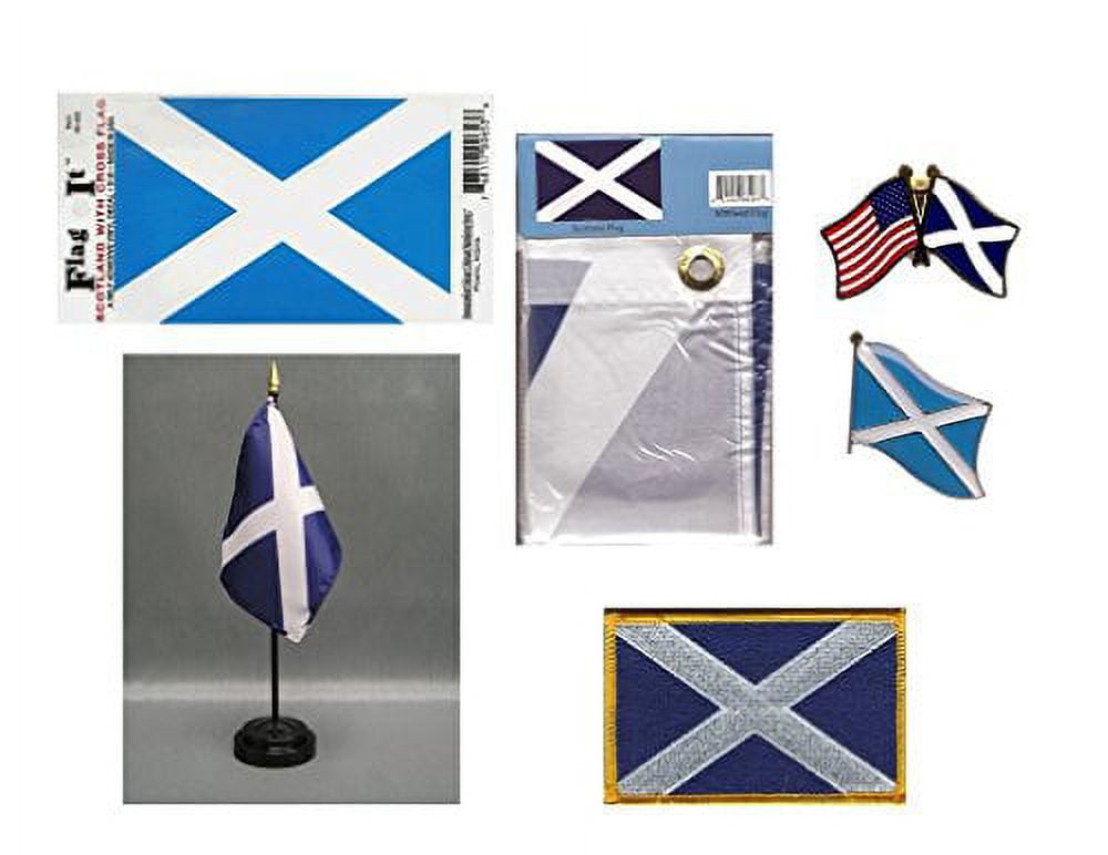 Scotland Cross Heritage Flag Pack - Includes a Scottish Cross 3x5' Flag ...