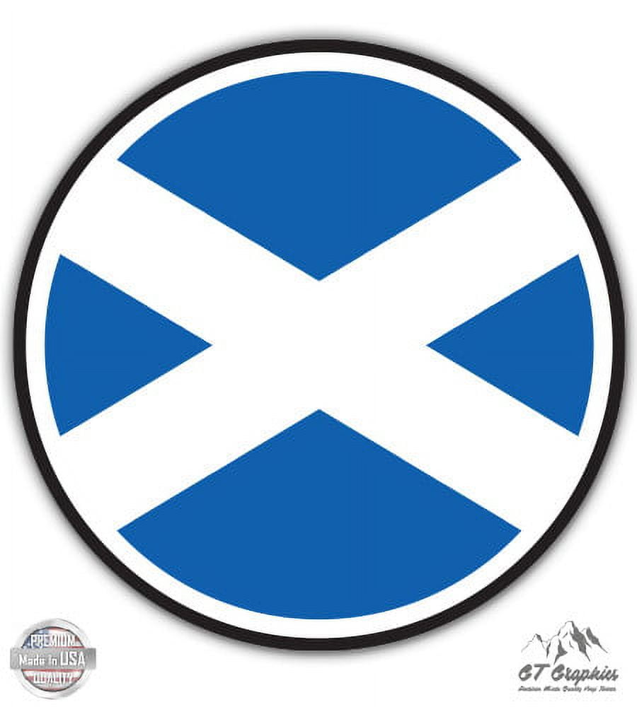 Scotland Flag - 3" Vinyl Sticker - For Car Laptop I-Pad Phone Helmet ...