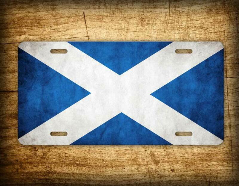Scotland Flag License Plate Scottish Highlands Auto Tag - Aluminum ( 12 ...