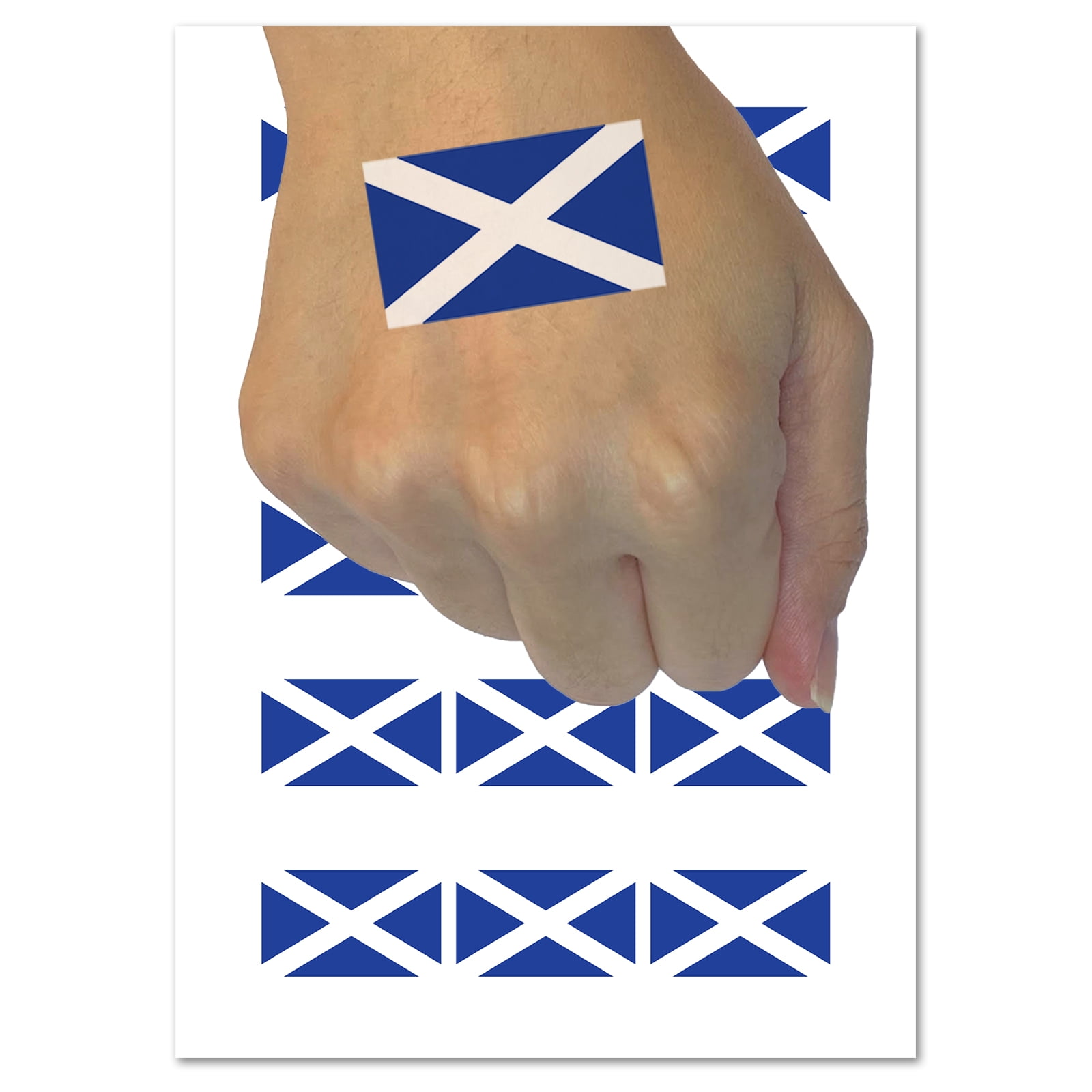 Scotland Flag Water Resistant Temporary Tattoo Set Fake Body Art ...