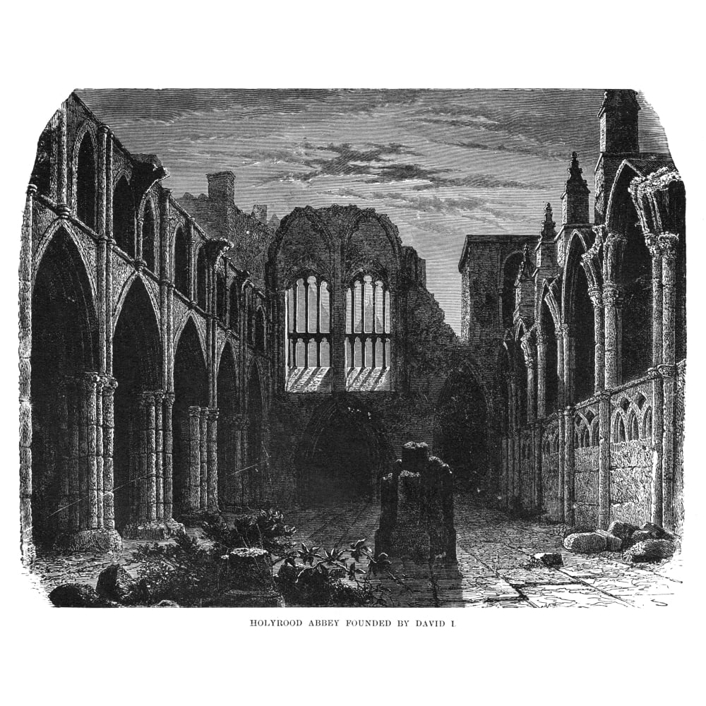 Scotland Holyrood Abbey. Nruins Of Holyrood Abbey Founded In 1128 By ...