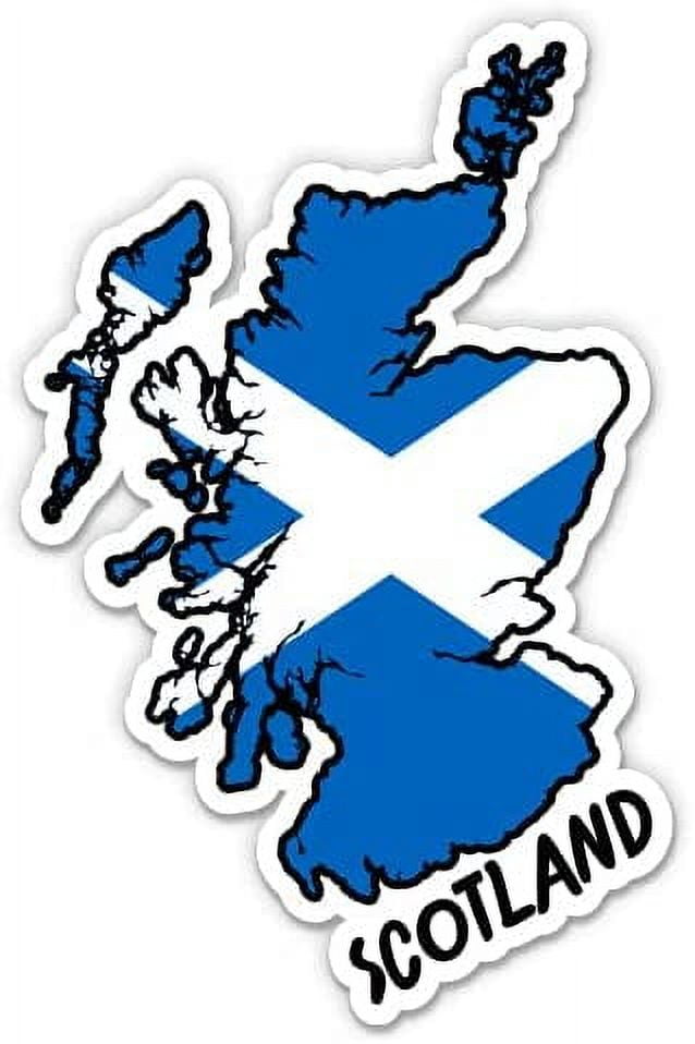 Scotland Map with Flag - Vinyl Sticker - 7" - Walmart.com