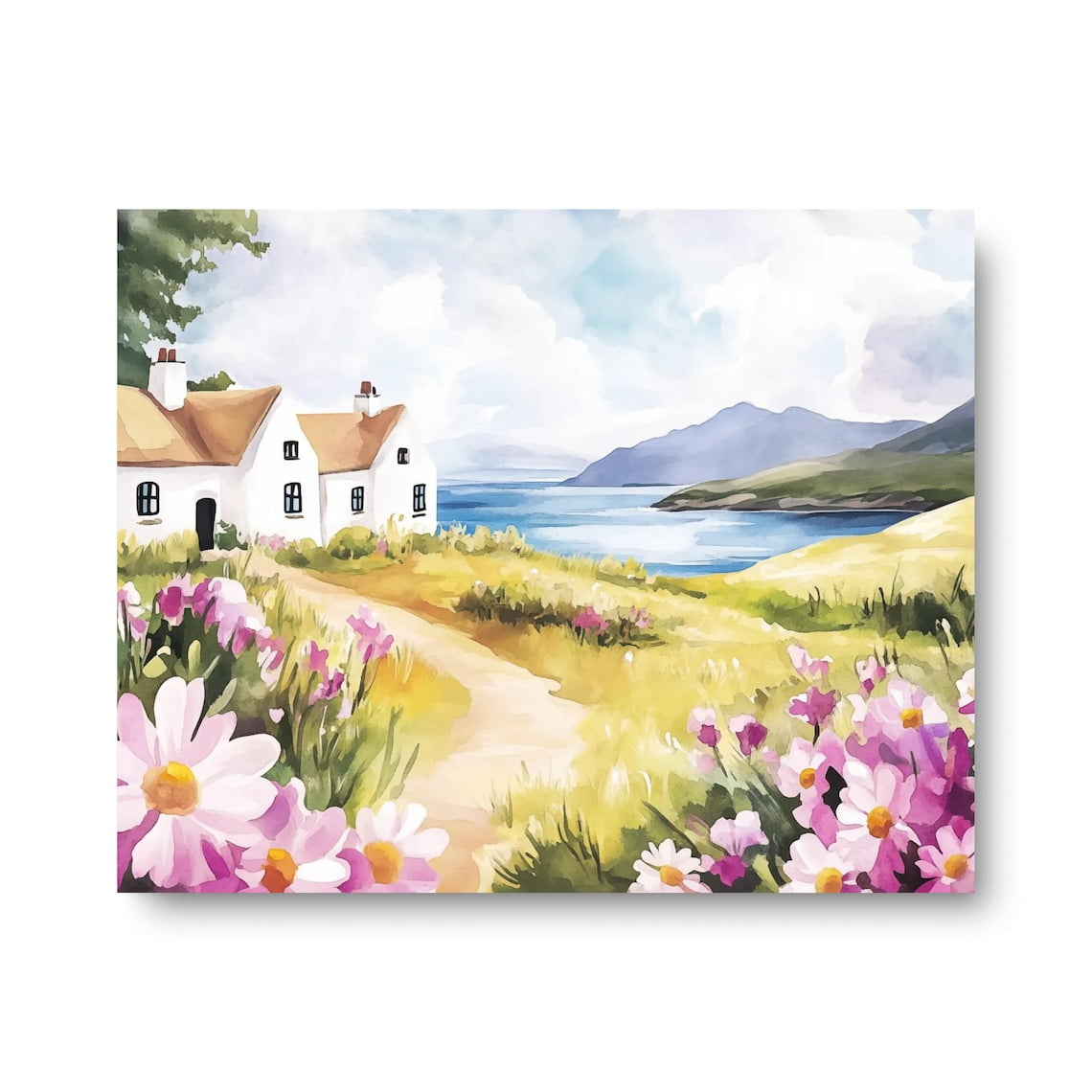 Scotland Print, Scottish Highlands Cottage Wall Art, Uk Travel Poster ...