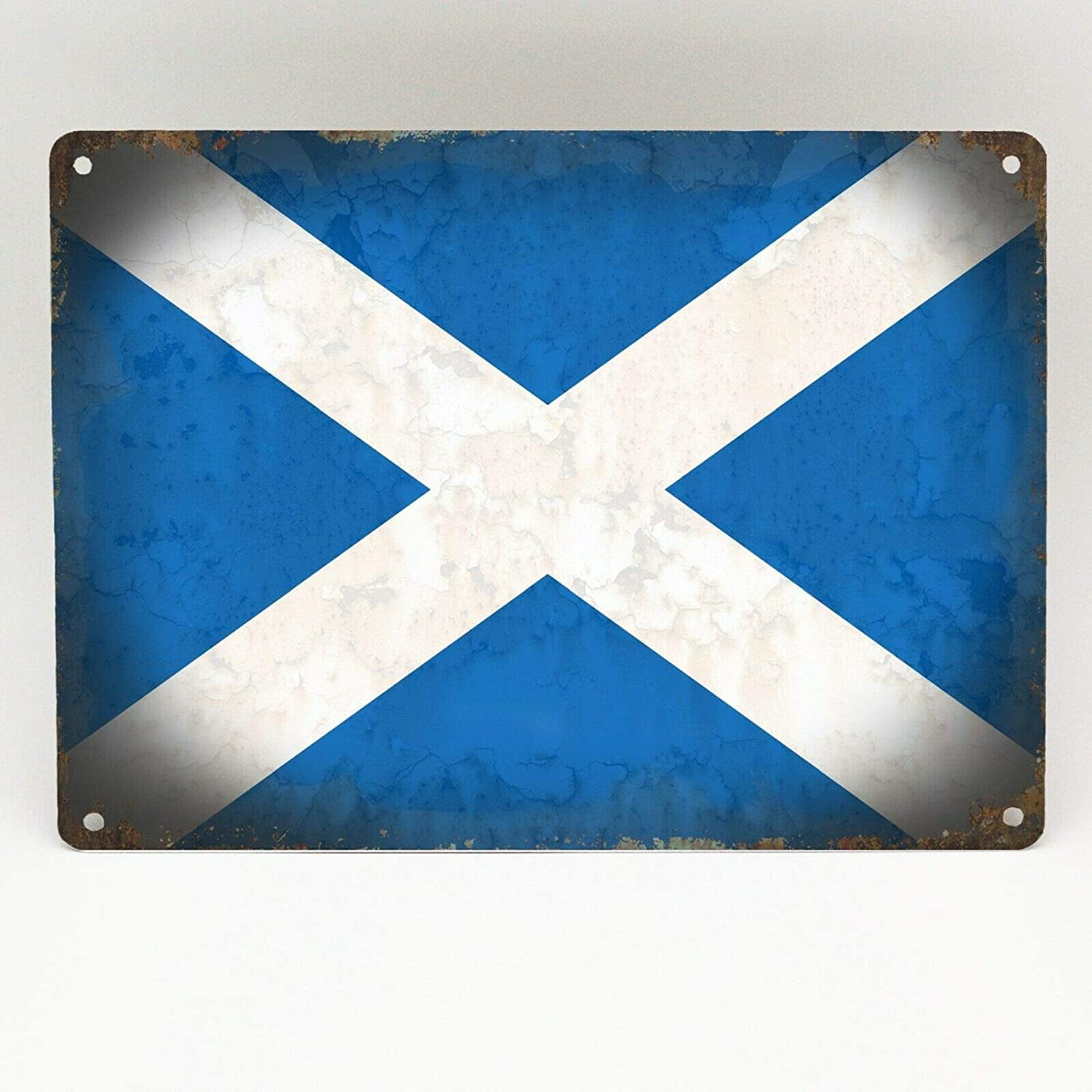 Scotland Scottish Alba Flag Metal Tin Sign Retro Wall Decor Vintage ...