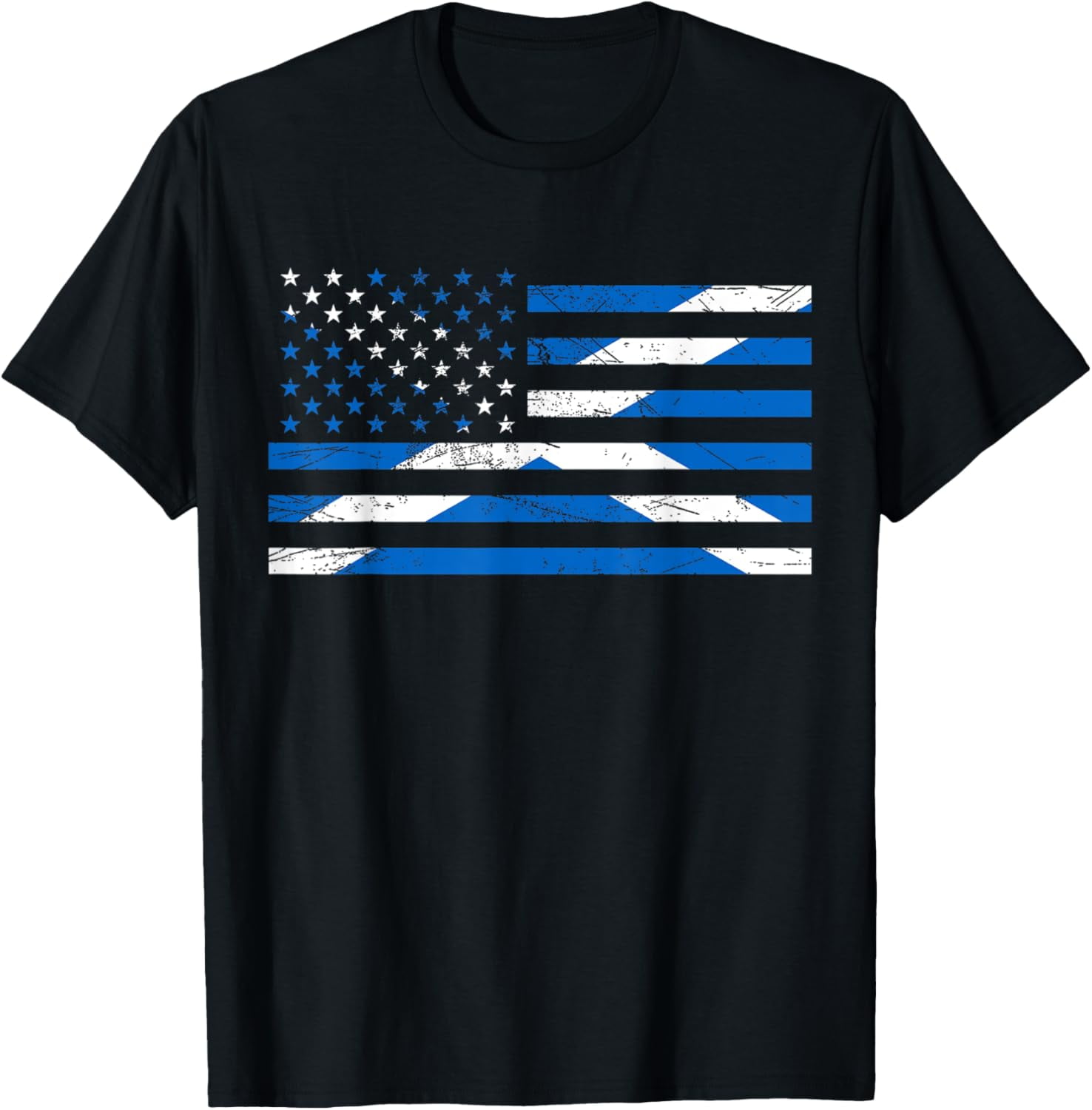 Scotland Scottish America American Heritage Origin USA Flag T-Shirt ...