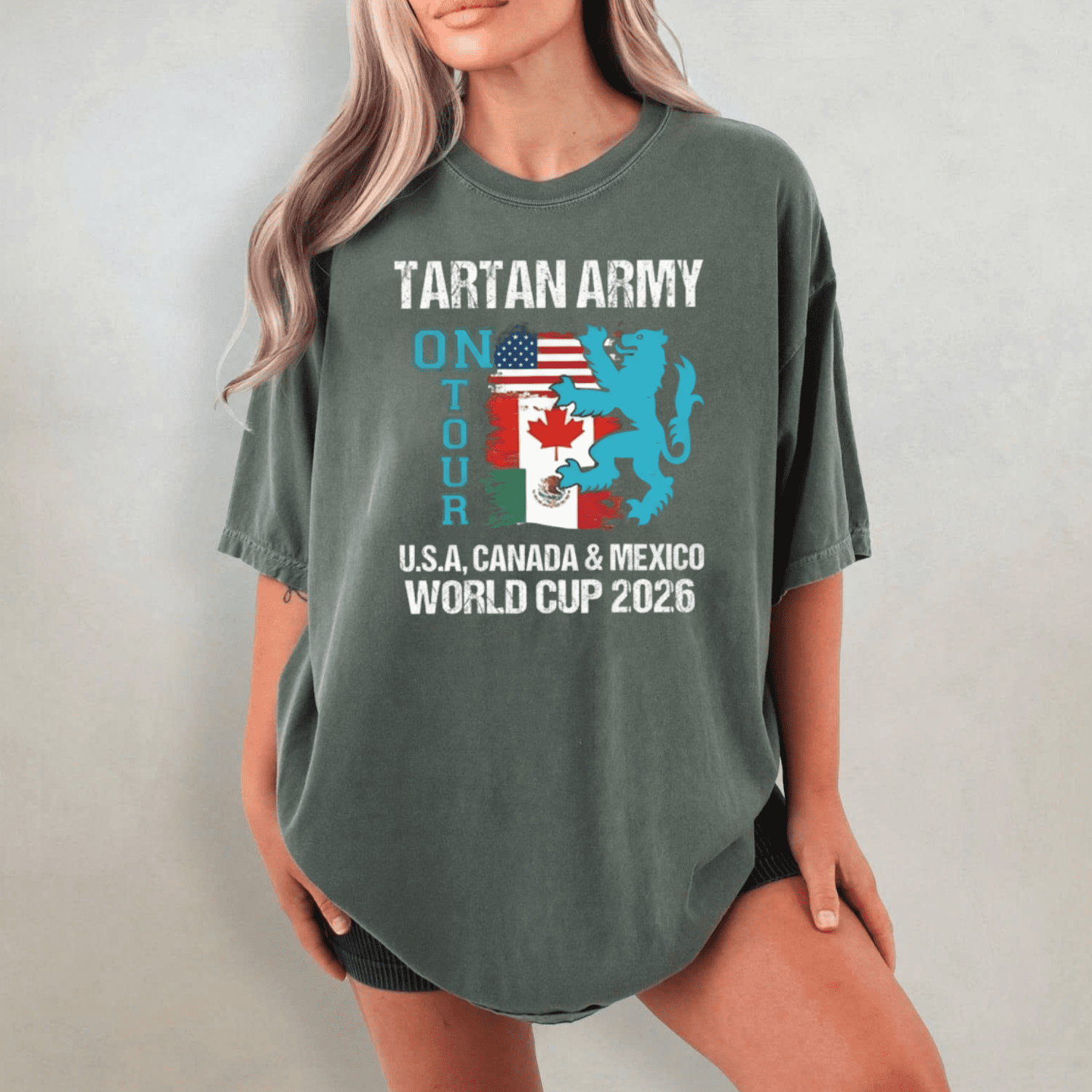 Scotland Tartan Army Comfort Color Shirt, Scottish Football World Cup ...