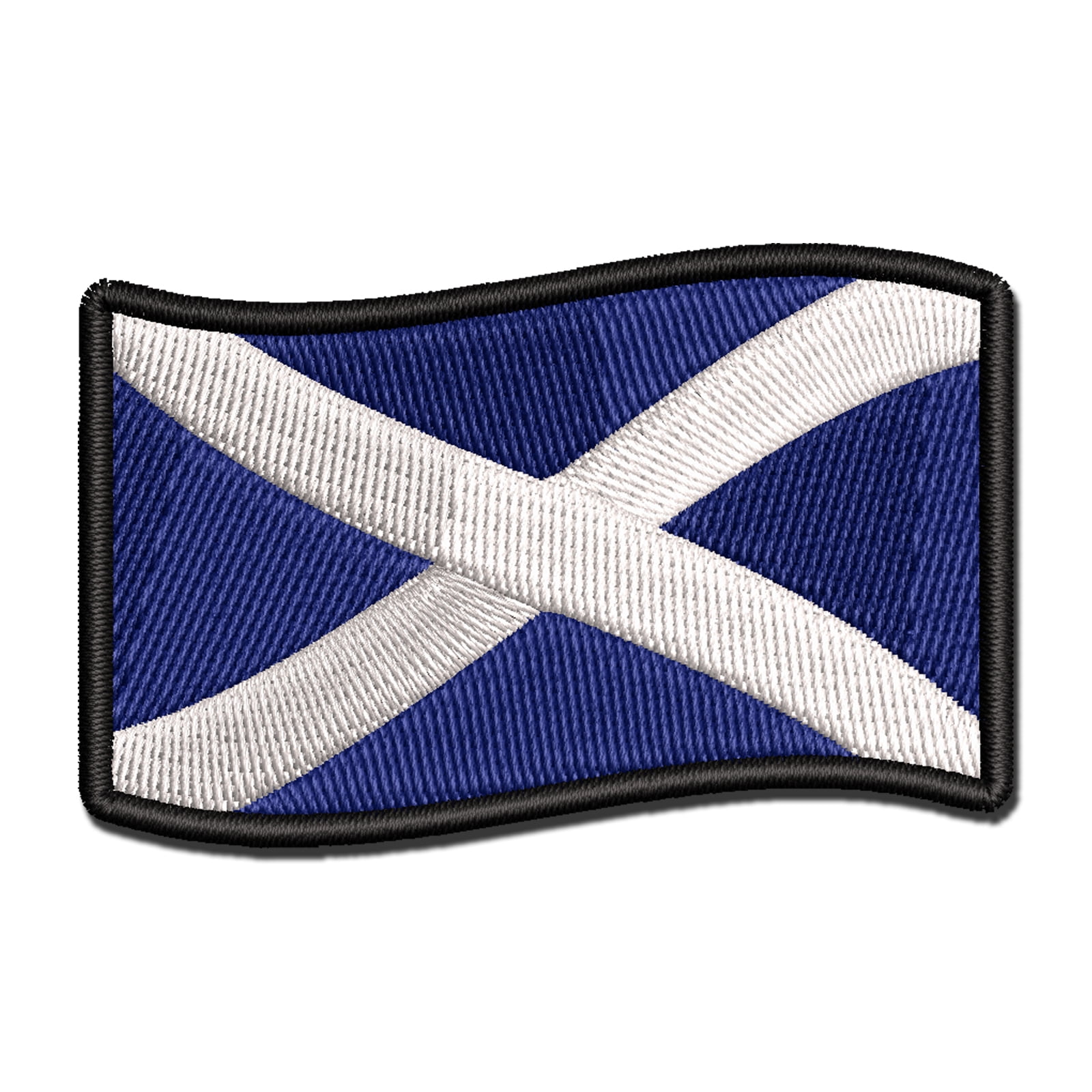 Scotland with Waving Flag Cute Applique Multi-Color Embroidered Hook ...