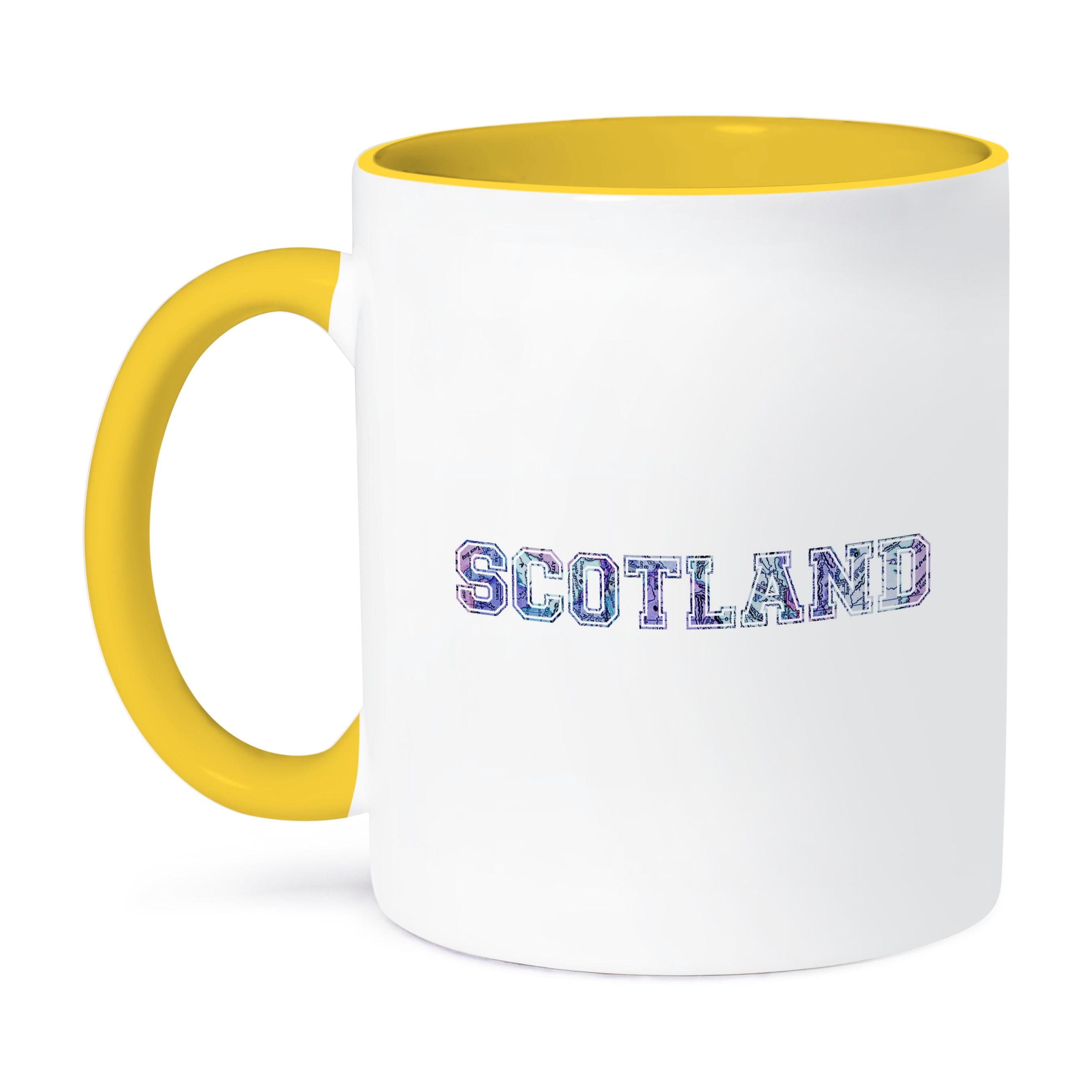 3dRose, Scotland - word art made from vintage blue Scottish map - white ...