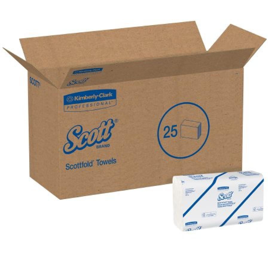 Scott 01980 Scottfold Paper Towels, 9 2/5 X 12 2/5, White, 175 Towels ...