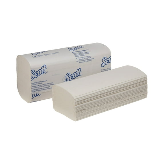Scott 01980 Scottfold Paper Towels, 9 2/5 X 12 2/5, White, 175 Towels ...