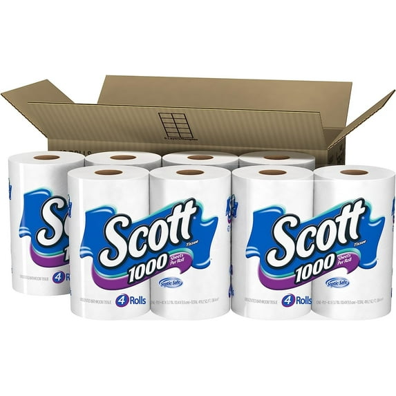 Scott 1000 Bath Tissue, 1000 Sheet Rolls 16 Rolls - Walmart.com