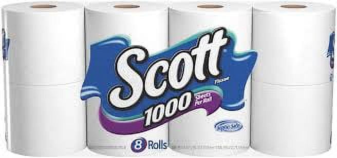 Scott 1000 Sheets Per Roll, 8 Toilet Paper Rolls, Bath Tissue - Walmart.com