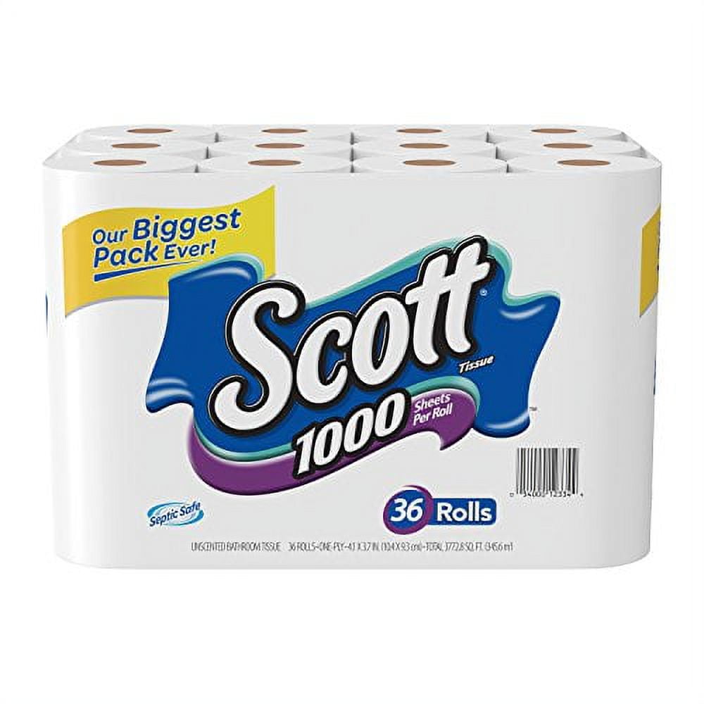 Free Shipping! Scott 1000 Sheets Per Roll Toilet Paper, Bath Tissue - Walmart.com