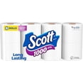 Scott 1000 Toilet Paper, 8 Rolls, Septic-Safe, 1-Ply Toilet Tissue ...